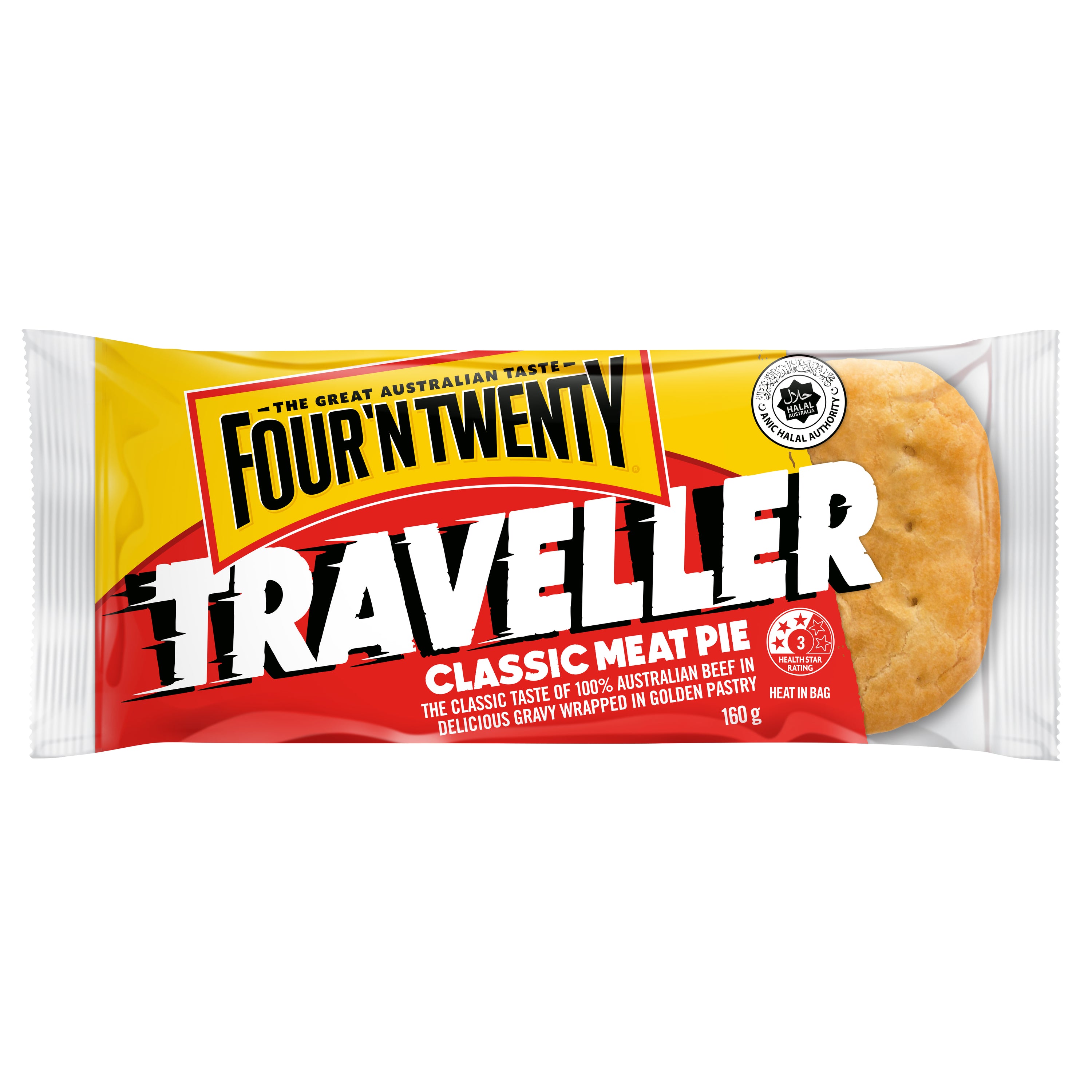 Four 'N Twenty Halal Traveller Classic Beef Pie – Foodservice | Patties ...